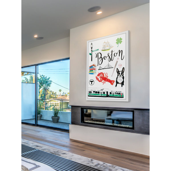 Marmont Hill Boston Icons Framed On Paper By Molly Rosner Painting